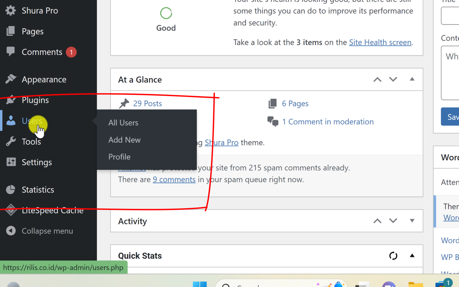 Cara Buat User admin baru di website wordpress | Rilis Informasi